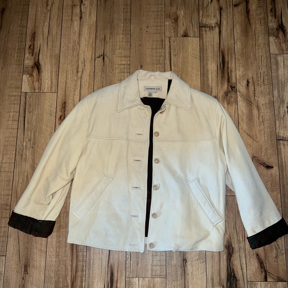 colebrook & co. | Jackets & Coats | Cream Leather Jacket | Poshmark